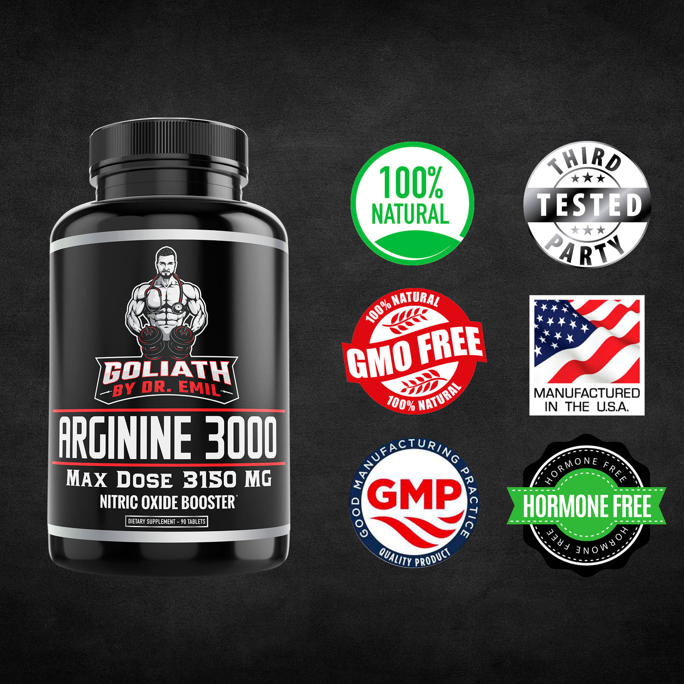 Goliath - ARGININE 3000 — Dr Emil Nutrition